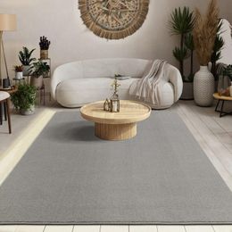 the carpet Teppich &raquo;Suez&laquo; rechteckig 14 mm H&ouml;he weicher Wohnzimmer Teppich Anti-Rutsch R&uuml;cken Grau Obermaterial: 100% Polyester B : 200 cm 1 Stk.
