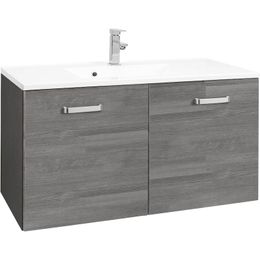 Welltime Waschbeckenunterschrank &raquo;Ravenna&laquo; Badm&ouml;bel, Waschtisch inkl. Waschbecken, Breite 80 cm grau