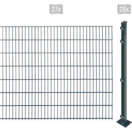Arvotec Doppelstabmattenzaun &raquo;EASY 143 zum Aufschrauben&laquo; Zaunh&ouml;he 143 cm, Zaunl&auml;nge 2 - 60 m grau Kunststoff, Stahl