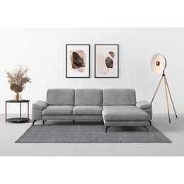 Sit & More SIT&MORE Ecksofa »Cabana L-Form« Recamiere, wahlweise mit Sitztiefen-, Armlehnen- und Kopfteilfunktion silber