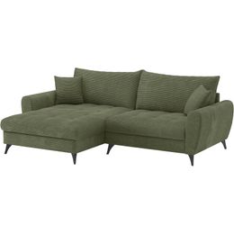 MR. COUCH Ecksofa »Blackburn II, L-Form« Mit Kaltschaumpolsterung bis 140 kg belastbar Stripes 8641 green