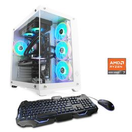 CSL Gaming-PC »Levitas V29204« weiß Inkl. Maus, Tastatur, 300 MBit/s WLAN-Karte