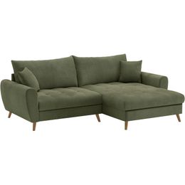 MR. COUCH Ecksofa »Blackburn II, L-Form« Mit Kaltschaumpolsterung bis 140 kg belastbar Memphis 12 green