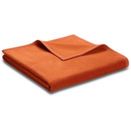 Biederlack Wohndecke »Unicolour« in vielen Farben terracotta Obermaterial: 58% Baumwolle, 35% Polyacryl, 7% Polyester B/L: 100 cm x 150 cm