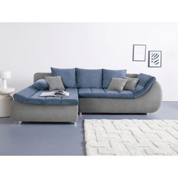 Inosign Ecksofa »Imola, elegant und modern, aktuelle Steppung im Sitz, bequem, L-Form« frei im Raum stellbar, wahlweise mit Bettfunktion und...