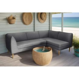 DOMO collection Ecksofa »Filho, individuell erweiterbar« L-Form für Terrasse, Garten und Balkon, speziell für Outdoor anthrazit