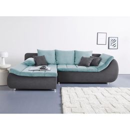 Inosign Ecksofa »Imola, elegant und modern, aktuelle Steppung im Sitz, bequem, L-Form« frei im Raum stellbar, wahlweise mit Bettfunktion und...