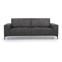 Places of Style 3-Sitzer »3er Sofa Oland, Struktur, Flachgewebe, Luxus-Microfaser, Boucle« 224 cm, Wellenunterfederung, Skandi-Design, Metallfüße...