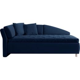 Alina Schlafsofa Bettkasten, Zierkissen-Set aus: 2 Stk. 40x40cm, 1 Stk. 30x30cm dunkelblau TSV 6