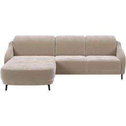 Sit & More SIT&MORE Ecksofa »Blues L-Form« wahlweise mit Klapptisch und USB beige