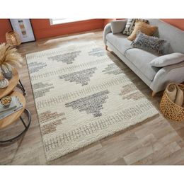 FLAIR RUGS Hochflor-Teppich &raquo;Zane&laquo; rechteckig 30 mm H&ouml;he creme Obermaterial: 100% Polypropylen B : 120 cm 1 Stk.