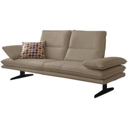 W.Schillig 2,5-Sitzer &raquo;broadway, Designsofa mit tollem Sitzkomfort&laquo; Sitztiefenverstellung, Kopfteil- & Seitenteilverstellung, Breite 216cm braun 