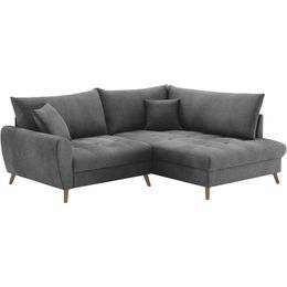 MR. COUCH Ecksofa »Blackburn II, L-Form« Mit Kaltschaumpolsterung bis 140 kg belastbar Memphis 17 black