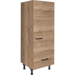 Nobilia K&uuml;hlumbauschrank &raquo;"Structura", Ausrichtung w&auml;hlbar, mit Schubkasten,&laquo; vormontiert, Breite/H&ouml;he: 60/167,8 cm braun