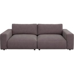 Musterring Big-Sofa &raquo;LUCIA&laquo; in vielen Qualit&auml;ten und 4 unterschiedlichen N&auml;hten, 2,5-Sitzer braun Flachgewebe FLORIS (100% Polyester);Flachgewebe VALMONT (60% 