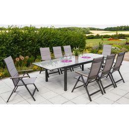 Merxx Garten-Essgruppe »Trivero« grau + Obermaterial: 100% Polyester