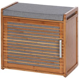 Wenko Schuhbank &raquo;Bahari&laquo; BxTxH: 50x33x45 cm, aus Bambus Grau + Braun
