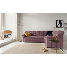 DOMO collection Ecksofa »Papenburg B/T/H: 242/190/84 cm L-Form« wahlweise mit Bettfunktion, Langer Schenkel links oder rechts beere