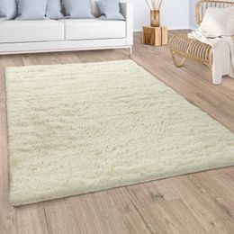 Paco Home Hochflor-Teppich »Silky 591« rechteckig 37 mm Höhe Uni-Farben, besonders weich und kuschelig vanille Obermaterial: 100% Polyester B : 120...