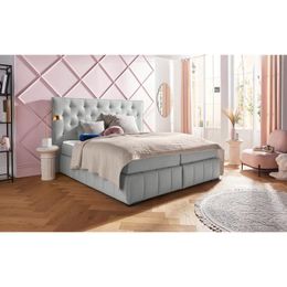 Collection AB Boxbett &raquo;Vancouver&laquo; inkl. Topper, 3 Matratzenarten und in H2, H3 und H4 w&auml;hlbar grau