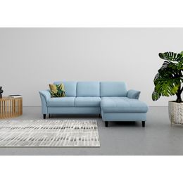 Sit & More SIT&MORE Ecksofa »Maggiore L-Form« wahlweise mit Kopfteilverstellung, Bettfunktion und Bettkasten hellblau