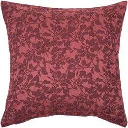 Pad Dekokissen &raquo;Gaida&laquo; einzigartiges Design, Kissenh&uuml;lle ohne F&uuml;llung, 1 St&uuml;ck bordeaux + gebl&uuml;mt Obermaterial: 100% Baumwolle B/L: 40 cm x 40 cm