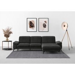 Sit & More SIT&MORE Ecksofa »Cabana L-Form« Recamiere, wahlweise mit Sitztiefen-, Armlehnen- und Kopfteilfunktion anthrazit