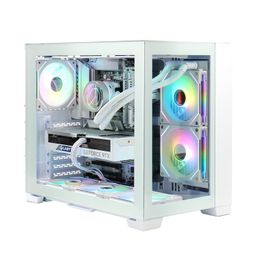 Hyrican Gaming-PC &raquo;SNOW 7360&laquo; DDR5 RAM; PCIe Gen4; Windows 11 wei&szlig; WLAN AX 802.11a/b/g/n/ac/ax (Wi-Fi 6E) & Bluetooth 5.3, Lian Li SFX 850W Netzteil