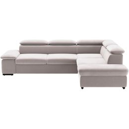 Sit & More SIT&MORE Ecksofa »Alcudia L-Form« mit Armteilverstellung, optional Kopfteilverstellung und Bettfunktion silber
