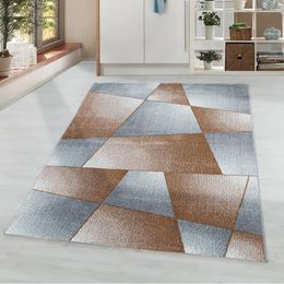 Ayyildiz Teppiche Teppich &raquo;RIO 4603&laquo; rechteckig 8 mm H&ouml;he Pflegeleicht / Strapazierf&auml;hig / Trend Colors/ Wohnzimmer kupfer Obermaterial: 100%...