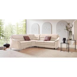 Places of Style Ecksofa &raquo;Cardoso L-Form&laquo; mit Trapezecke f&uuml;r mehr Sitzkomfort, wahlweise auch mit Bettfunktion beige Luxus-Microfaser ALTARA NUBUCK (