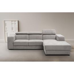 WERK2 Ecksofa »Cherry, modernes Sofa mit Komfortfunktionen, Breite 270cm, L-Form, « bequem, mit verstellbaren Kopfteilen, Schlaffunktion und...
