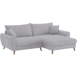 MR. COUCH Ecksofa »Blackburn II, L-Form« Mit Kaltschaumpolsterung bis 140 kg belastbar Stripes 8637 warm grey