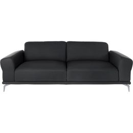 W.Schillig 2,5-Sitzer &raquo;montanaa&laquo; mit Metallf&uuml;&szlig;en in Silber matt, Breite 232 cm schwarz