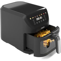 Princess Heißluftfritteuse »182258 SlimFry Airfryer« 2000 W 8 L, platzsparendes Design, fettfreie Kochtechn., 8 Progr., 55dB leise Schwarz