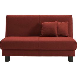 ell+ell ELL + ELL Schlafsofa »Enny« Liegefläche Breite 120 oder 140 cm, Liegehöhe 40 cm, Füße schwarz rot