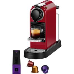 Nespresso Kapselmaschine »XN7415 New CitiZ von Krups« Wassertank: 1 L, inkl. Willkommenspaket mit 7 Kapseln rot