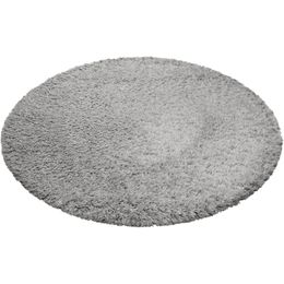 Esprit Hochflor-Teppich »YOGI ESP-096« rund 50 mm Höhe flauschiger weicher Flor, 100% recyceltem PET, Wohnzimmer silberfarben Obermaterial: 100%...