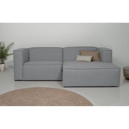 Andas Ecksofa »Dalby, L-Form, « extra tiefe Sitzfläche, mit Kedernaht, angenehmer Sitzkomfort light grey