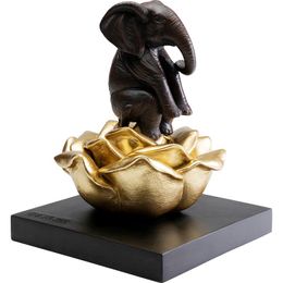 KARE DESIGN Dekofigur »Deko Figur Elephant Blossom 22cm« goldfarben