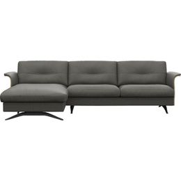 FLEXLUX Ecksofa »Glow, super bequem durch hochwertigem Sitzaufbau mit Federkern, L-Form« Modernes skandinavisches Design Warm Mineral Grey