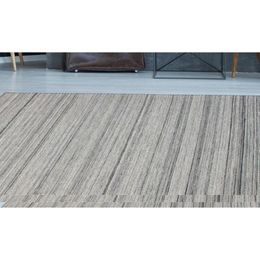 Kayoom Teppich &raquo;Phoenix 210&laquo; rechteckig 6 mm H&ouml;he Dezenter Jacquard-Teppich, Flachflor, Aus pflegeleichten Materialien grau Wolle