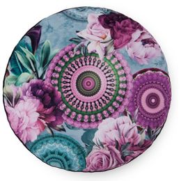 HIP Dekokissen &raquo;Bandhura&laquo; Mit F&uuml;llung, 1 St&uuml;ck, Biese, 48x48, Wendeoptik, Weich, Lila Violett multi + bedruckt Bezug: 100% Polyester B/L: 55 cm x...