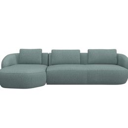 FLEXLUX Wohnlandschaft »Torino, rund, L-Form, Sofa-Ecke mit Recamiere, Longchair-Sofa« Modernes, organisches Sofa-Design, Kaltschaum,...