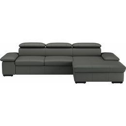 Sit & More SIT&MORE Ecksofa »Alcudia L-Form« wahlweise mit Bettfunktion anthrazit