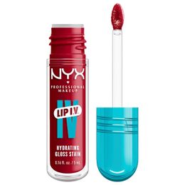 NYX Lipgloss »Professional Makeup Lip IV Gloss Serum Lipgloss« Wet-Look, spendet Feuchtigkeit, pflegt, hinterlässt Lip Stain. rot Pflegender...
