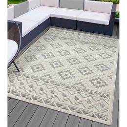 MERINOS Teppich &raquo;Tenerife 54097&laquo; rechteckig 5 mm H&ouml;he In- und Outdoor geeignet, robuster Kurzflor, Balkon, Au&szlig;enbereich creme Obermaterial: 100%...