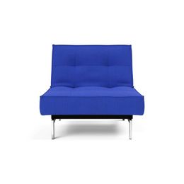 INNOVATION LIVING Sessel &raquo;Splitback&laquo; mit chromgl&auml;nzenden Beinen, in skandinavischen Design blau 100% Polyester