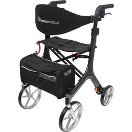 BESCOMEDICAL Rollator &raquo;Carbon Large&laquo; h&ouml;henverstellbare Griffe Carbon