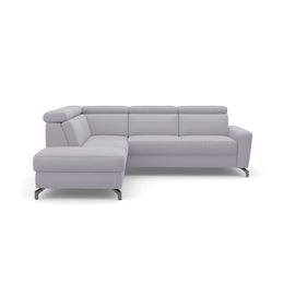 Sit & More SIT&MORE Ecksofa »Scarlett L-Form« inklusive Kopfteilverstellung, wahlweise mit Bettfunktion, Bettkasten grau